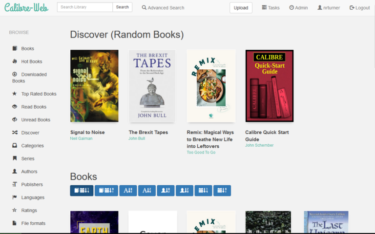 Managing e-books with Calibre-web - Neil Turner's Blog