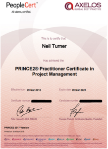 PRINCE2 certified - Neil Turner's Blog